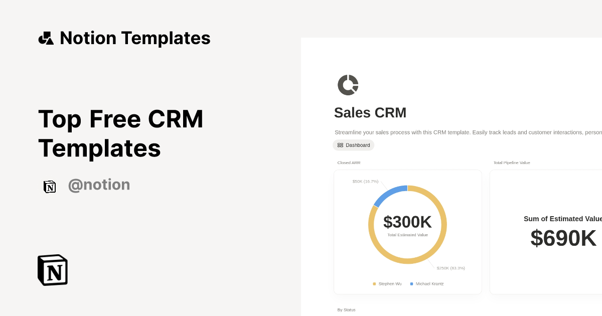 Top Free CRM Templates | Notion Template Marketplace