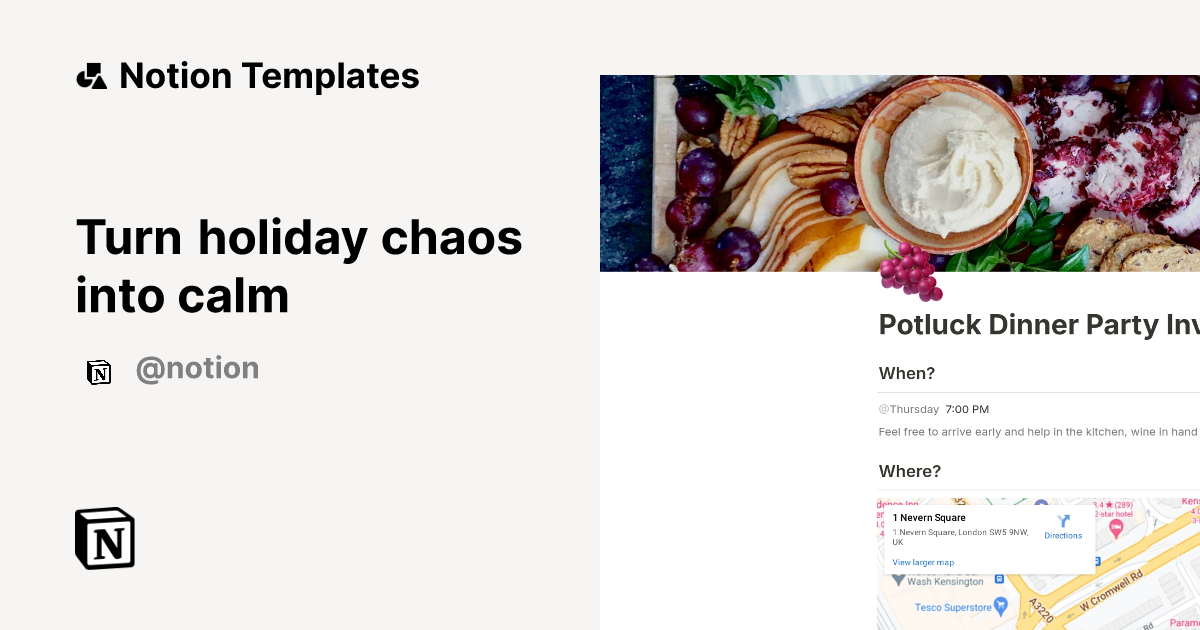 Turn holiday chaos into calm | Notion Template Marketplace