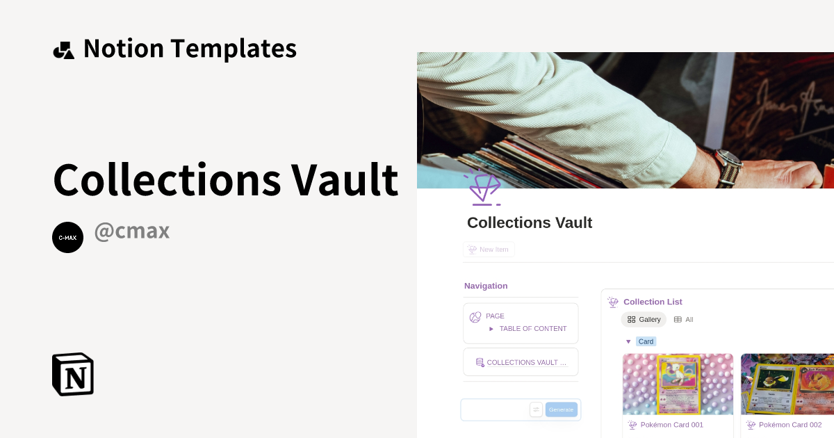 Collections Vault Template | Notion Marketplace