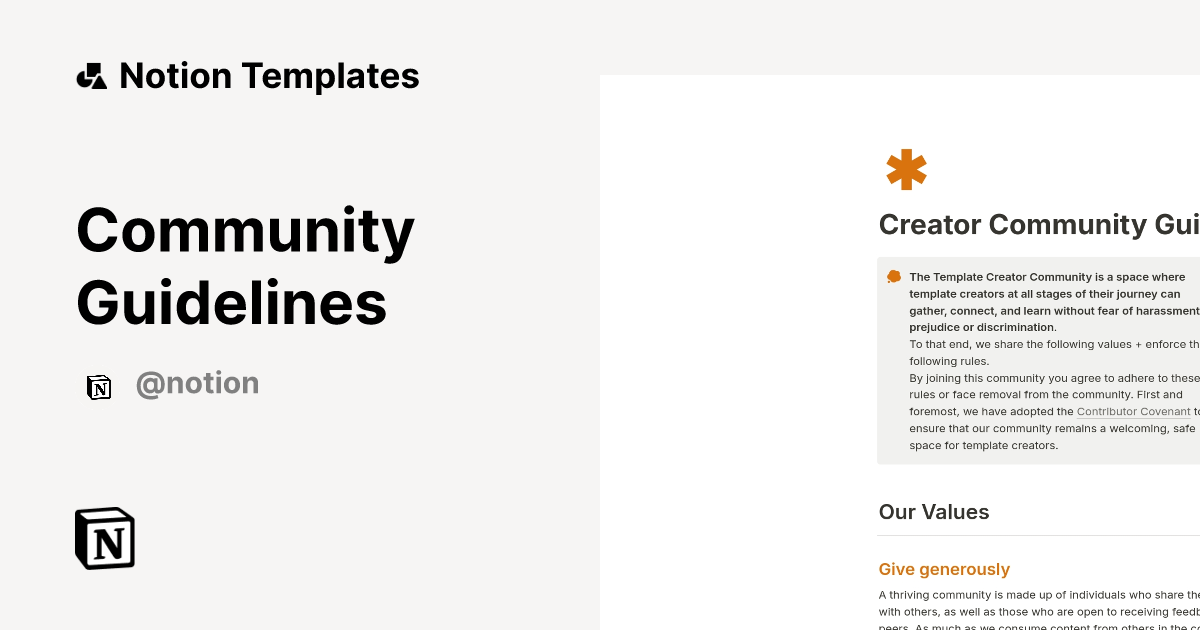 Community Guidelines 2026 Template | Notion Marketplace