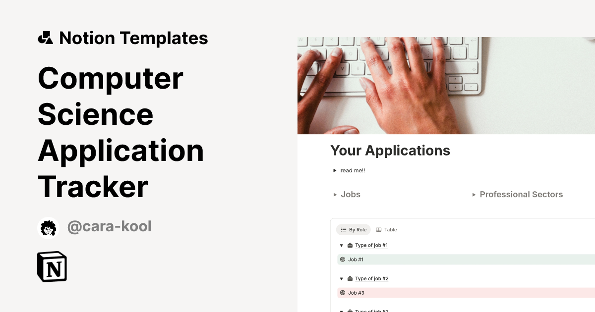 Computer Science Application Tracker Template | Notion Marketplace