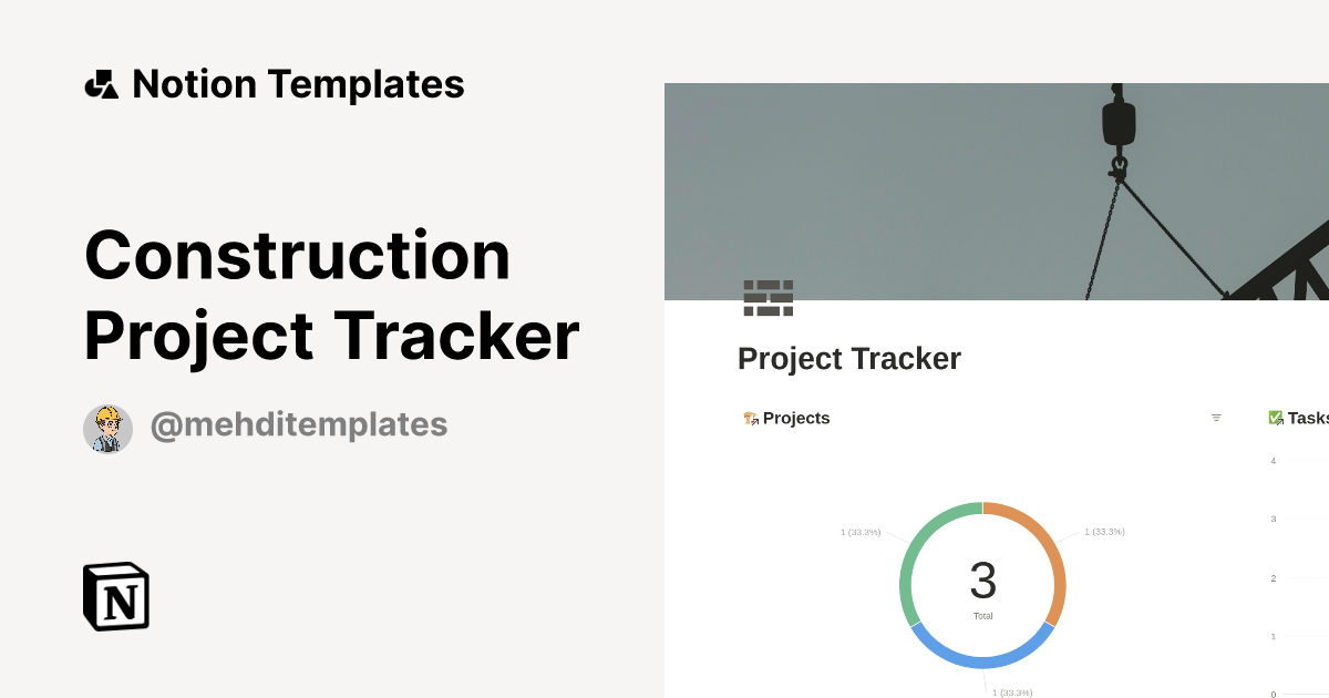 Construction Project Tracker Template | Notion Marketplace