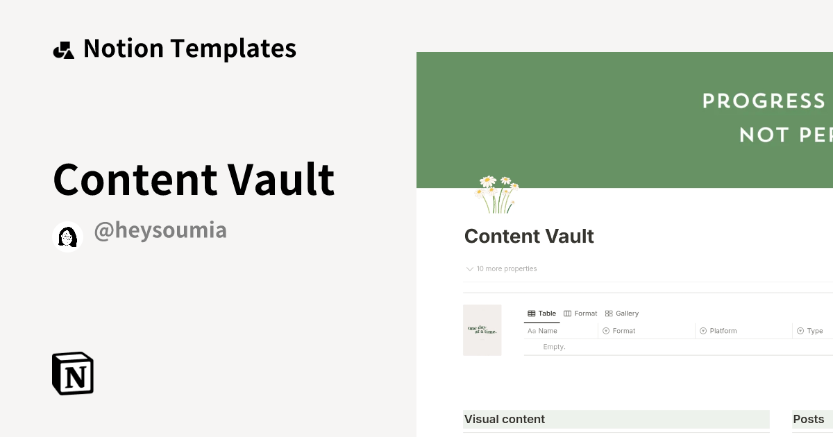 Content Vault Template | Notion Marketplace