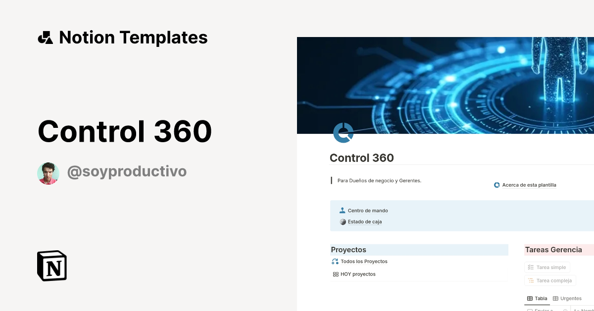 Control 360 Template | Notion Marketplace