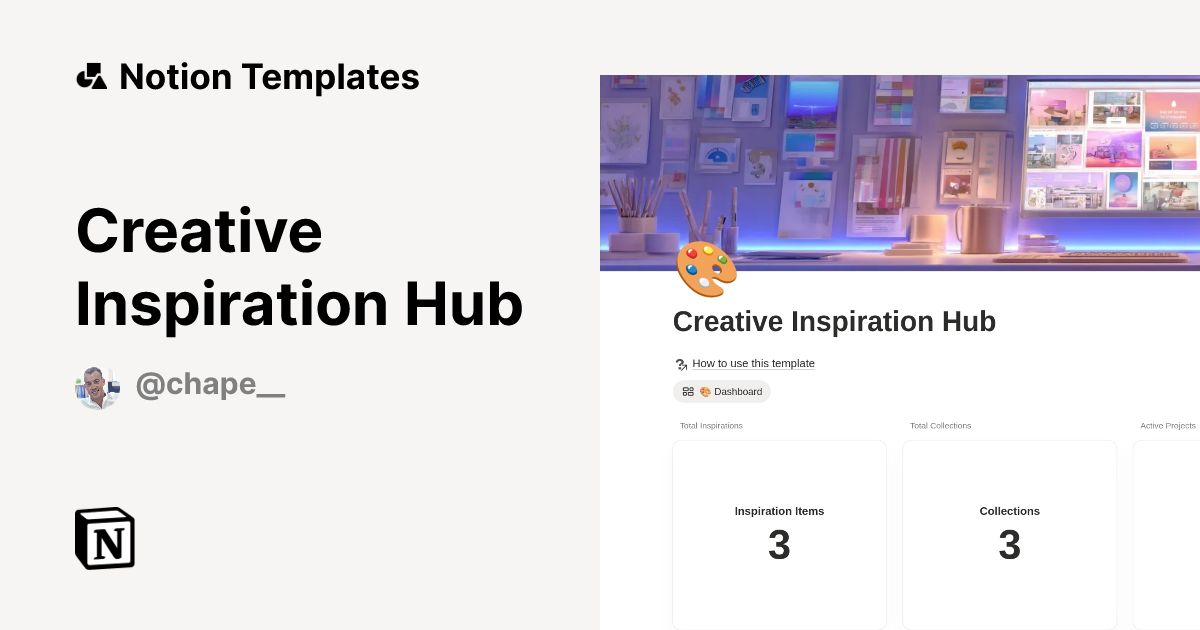 Creative Inspiration Hub Template | Notion Marketplace