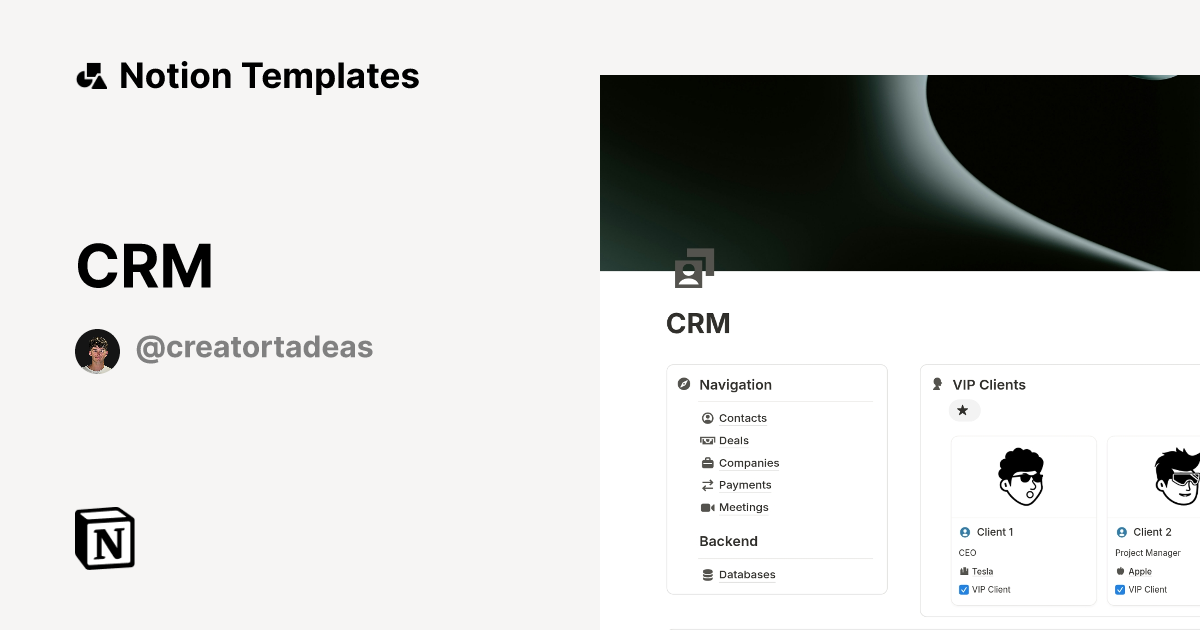 CRM Template | Notion Marketplace
