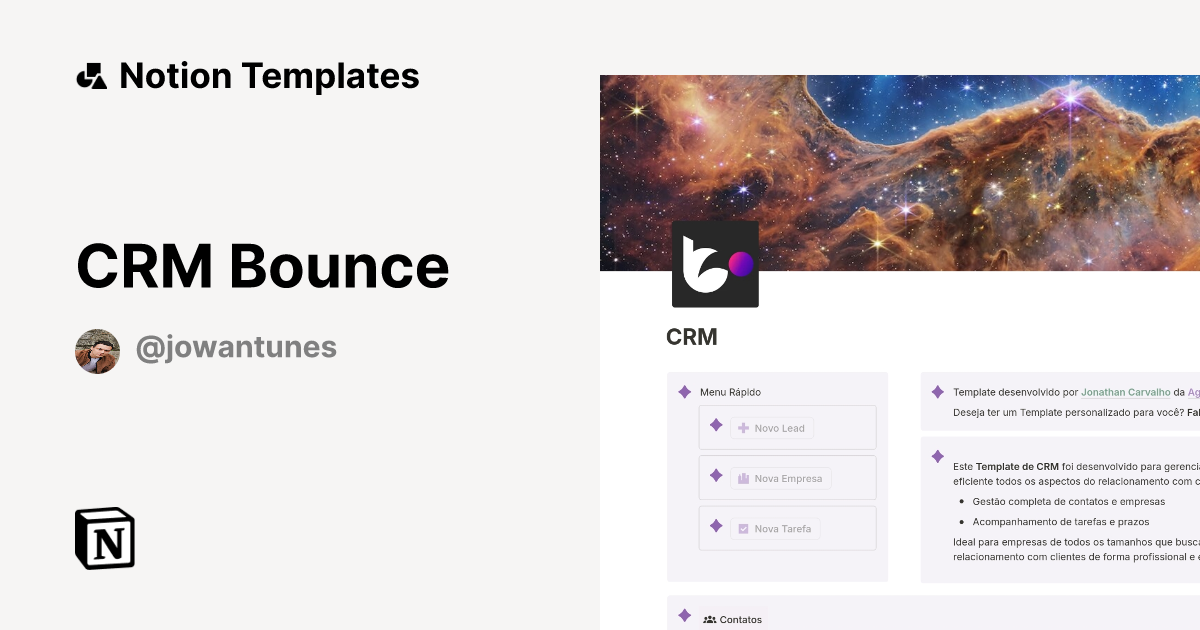 CRM Bounce Template | Notion Marketplace