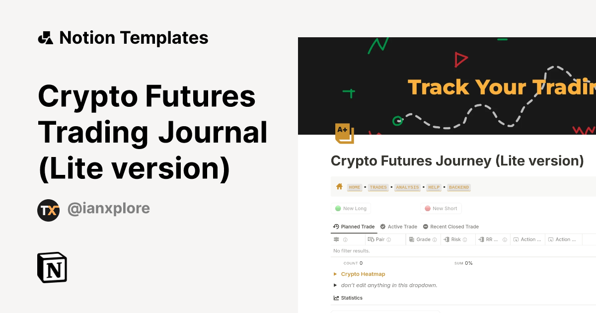 Crypto Futures Trading Journal (Lite version) Template by ian Xplore ...