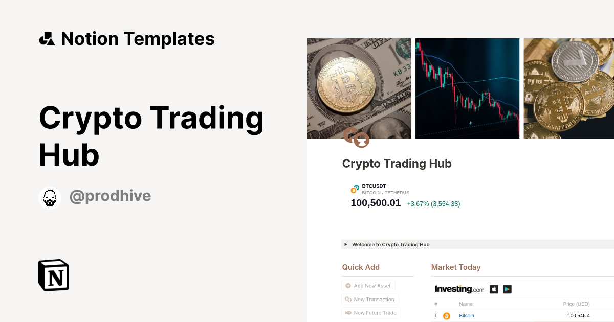 Crypto Trading Hub Template | Notion Marketplace