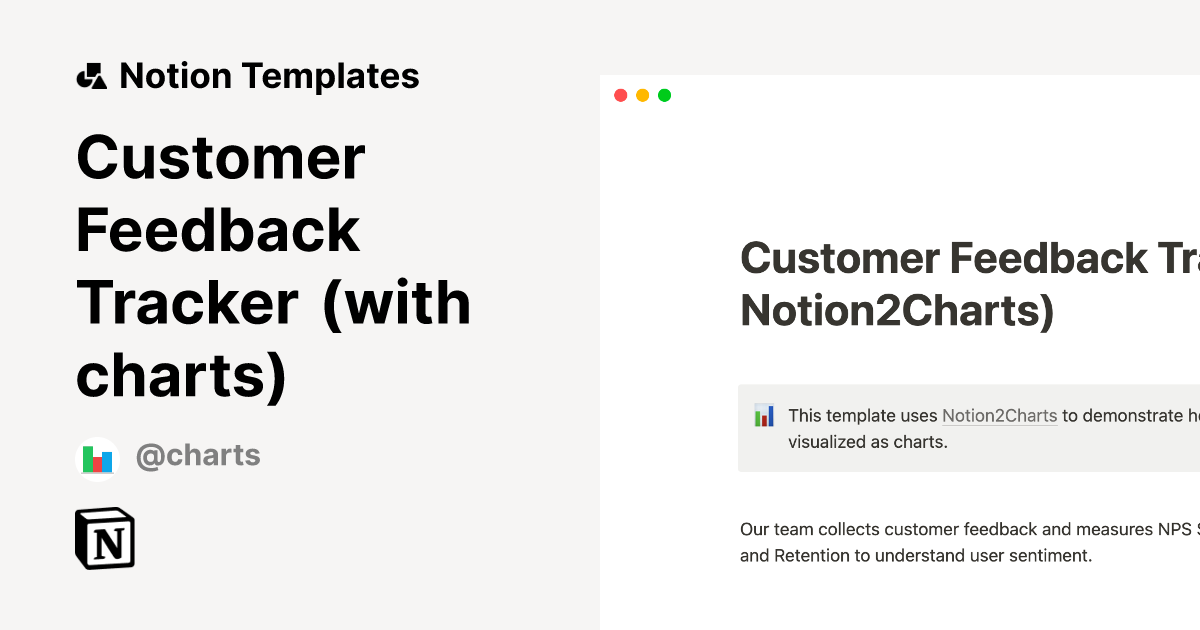Customer Feedback Tracker (with charts) Template | Notion Marketplace