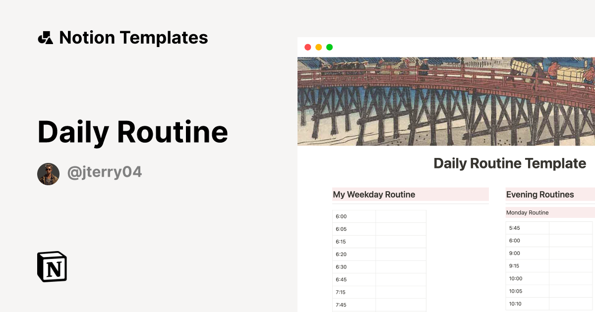 Daily Routine Template by Jonathan Terry | Notion Marketplace
