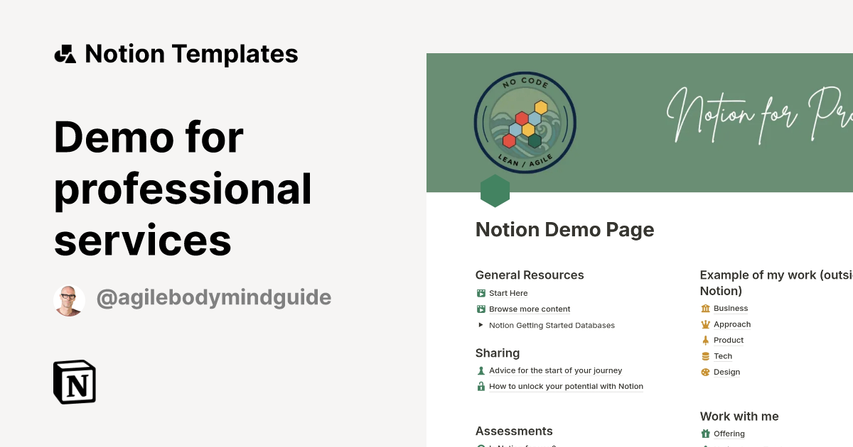 Demo for professional services Template | Notion Marketplace