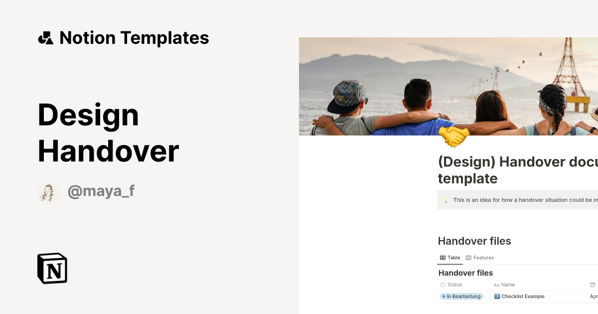 Design Handover Template by Maya F. | Notion Marketplace