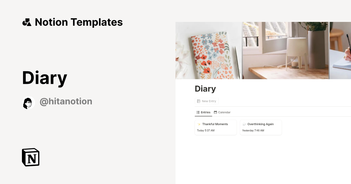 Diary Template | Notion Marketplace