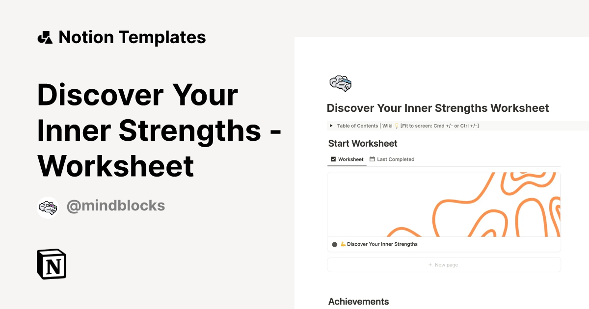 Discover Your Inner Strengths - Worksheet Template by MindBlocks ...