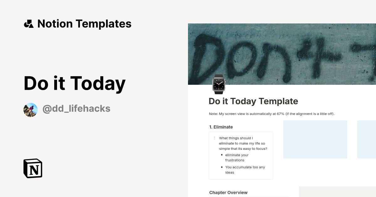Do it Today Template | Notion Marketplace