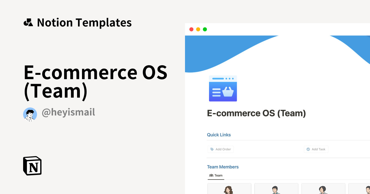 E-commerce OS (Team) Template | Notion Marketplace