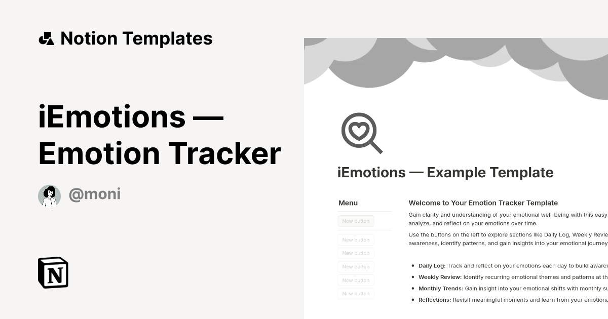 iEmotions — Emotion Tracker Template | Notion Marketplace