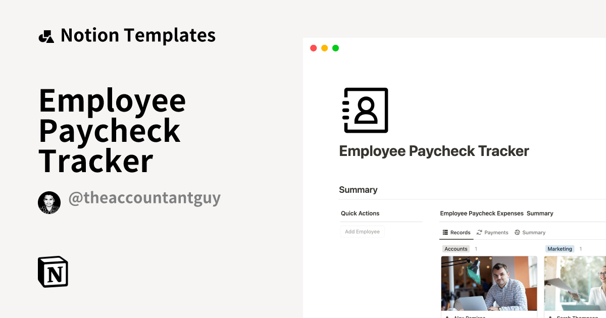 Employee Paycheck Tracker Template | Notion Marketplace
