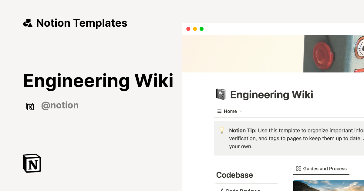 Engineering Wiki 2026 Template | Notion Marketplace
