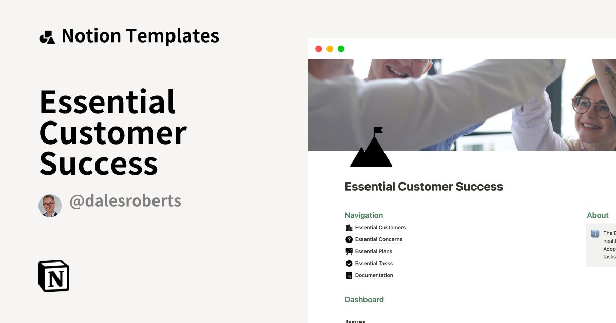 Essential Customer Success Template by Dale S Roberts | Notion Marketplace