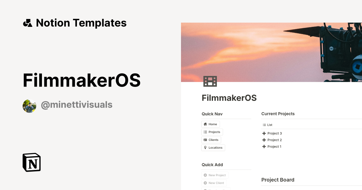 FilmmakerOS Template | Notion Marketplace
