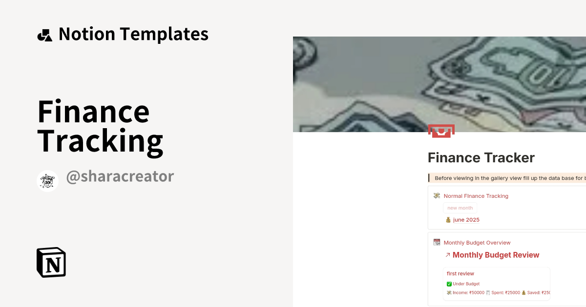Finance Tracking Template | Notion Marketplace