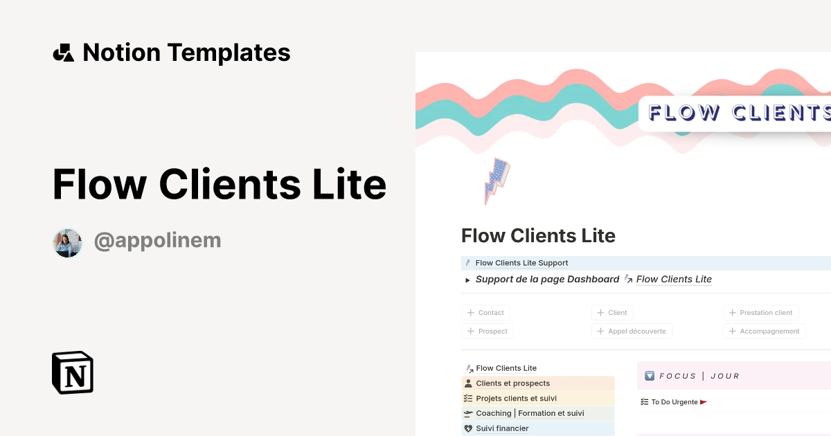 Flow Clients Lite Template | Notion Marketplace