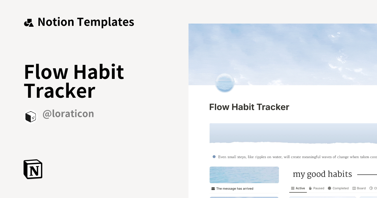 Flow Habit Tracker Template | Notion Marketplace