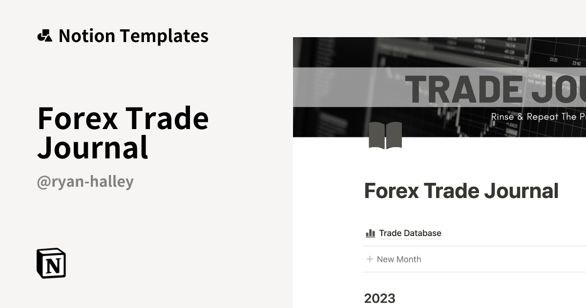 Forex Trade Journal Template | Notion Marketplace