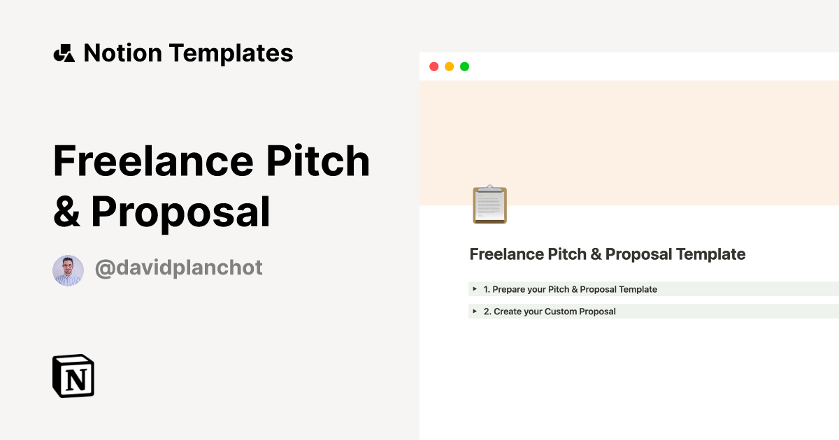 Freelance Pitch & Proposal Template | Notion Marketplace