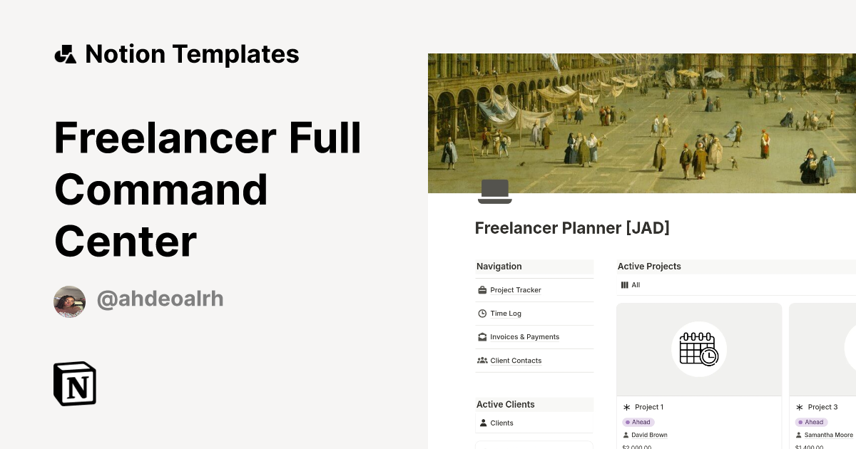 Freelancer Full Command Center Template by Dami | Notion Marketplace