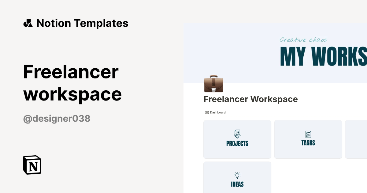 Freelancer workspace Template | Notion Marketplace