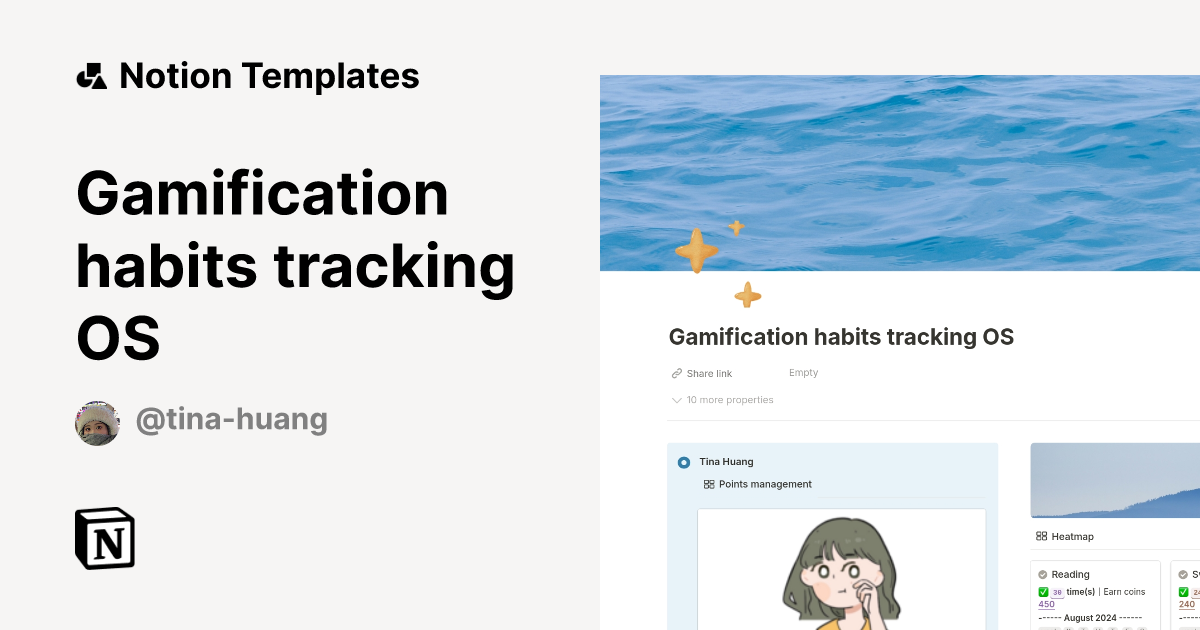 Gamification habits tracking OS Template | Notion Marketplace