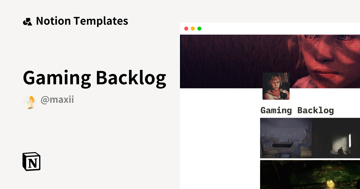 Gaming Backlog Template by maxii | Notion Marketplace