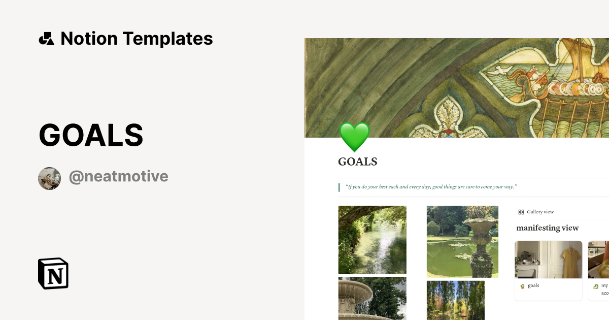 GOALS Template by sara | Notion Marketplace