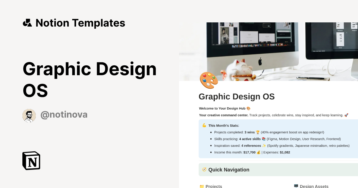 Graphic Design OS Template | Notion Marketplace