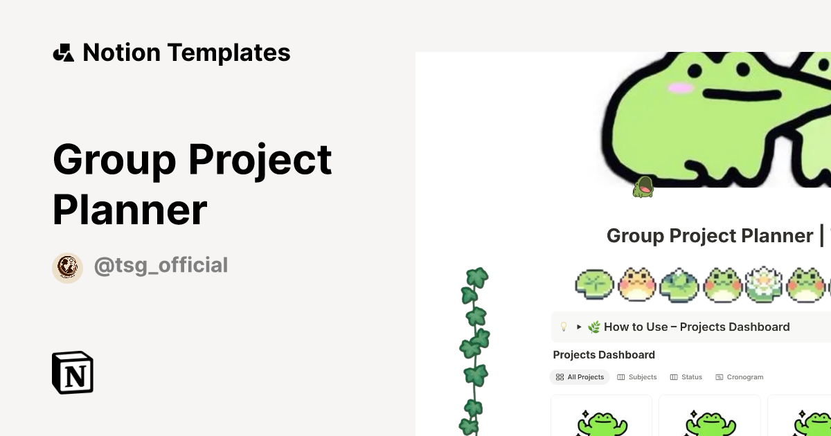 Group Project Planner Template | Notion Marketplace
