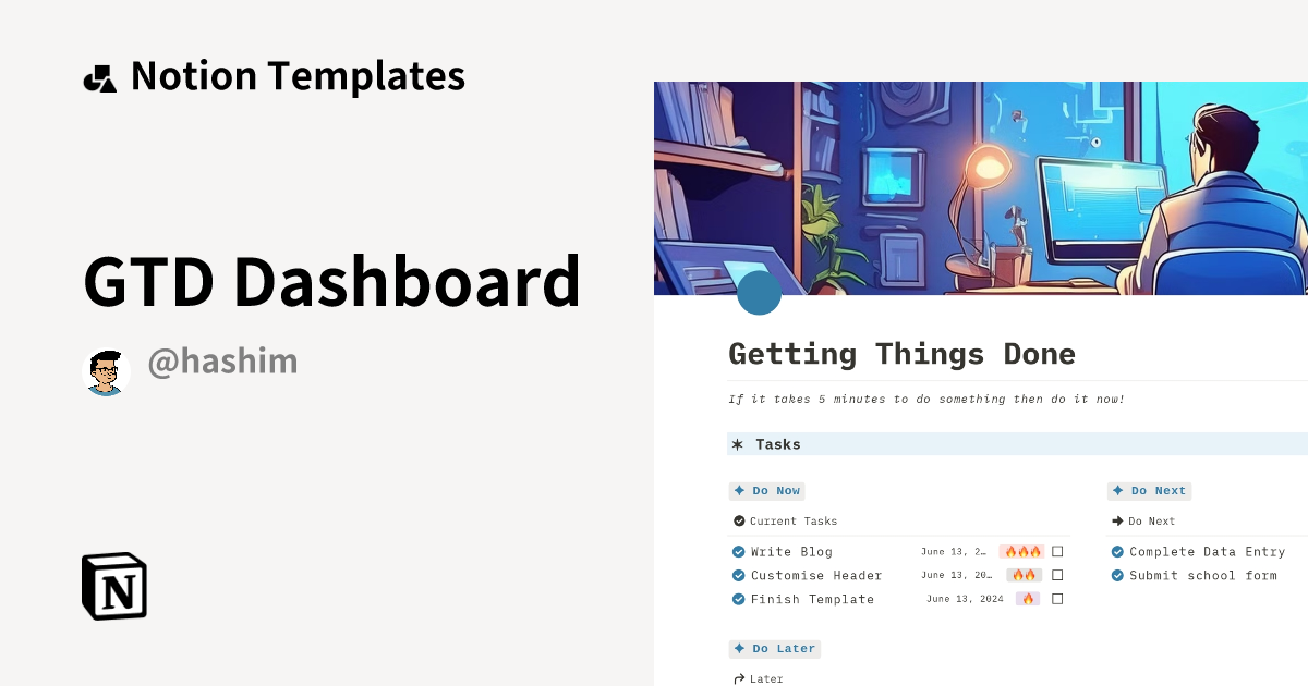 GTD Dashboard Template | Notion Marketplace