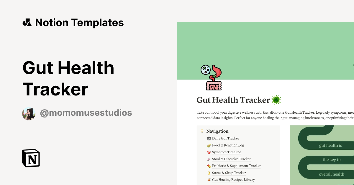 Gut Health Tracker Template | Notion Marketplace