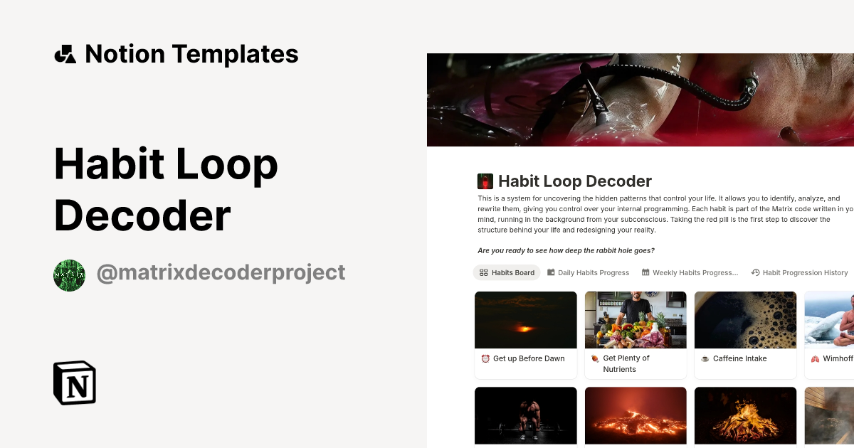 Habit Loop Decoder Template | Notion Marketplace