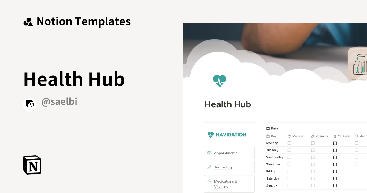 Health Hub Template by Saelbi | Notion Marketplace