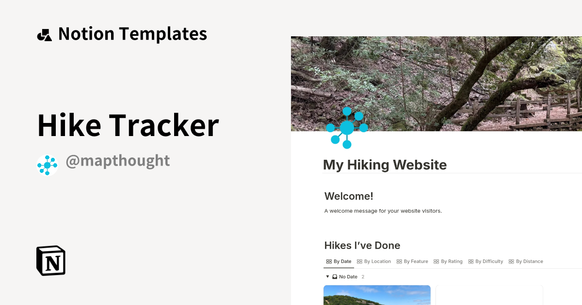 Hike Tracker Template | Notion Marketplace