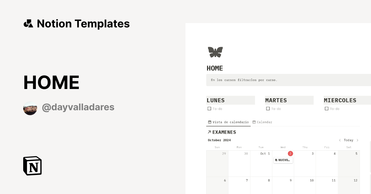HOME Template | Notion Marketplace