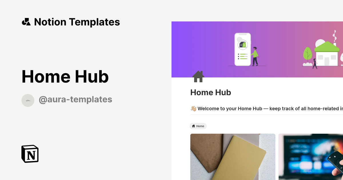 Home Hub Template | Notion Marketplace