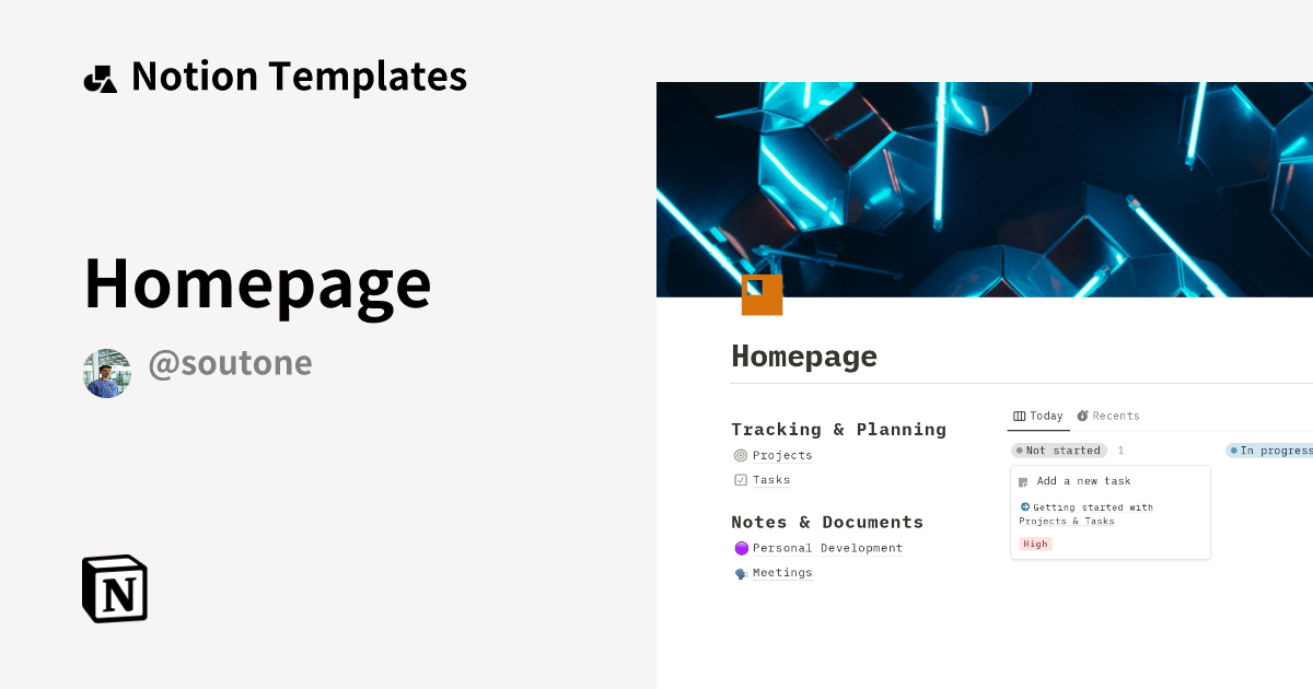 Homepage Template | Notion Marketplace