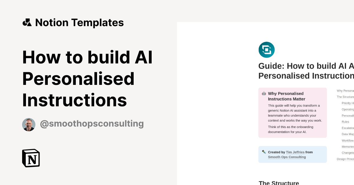 How to build AI Personalised Instructions Template | Notion Marketplace