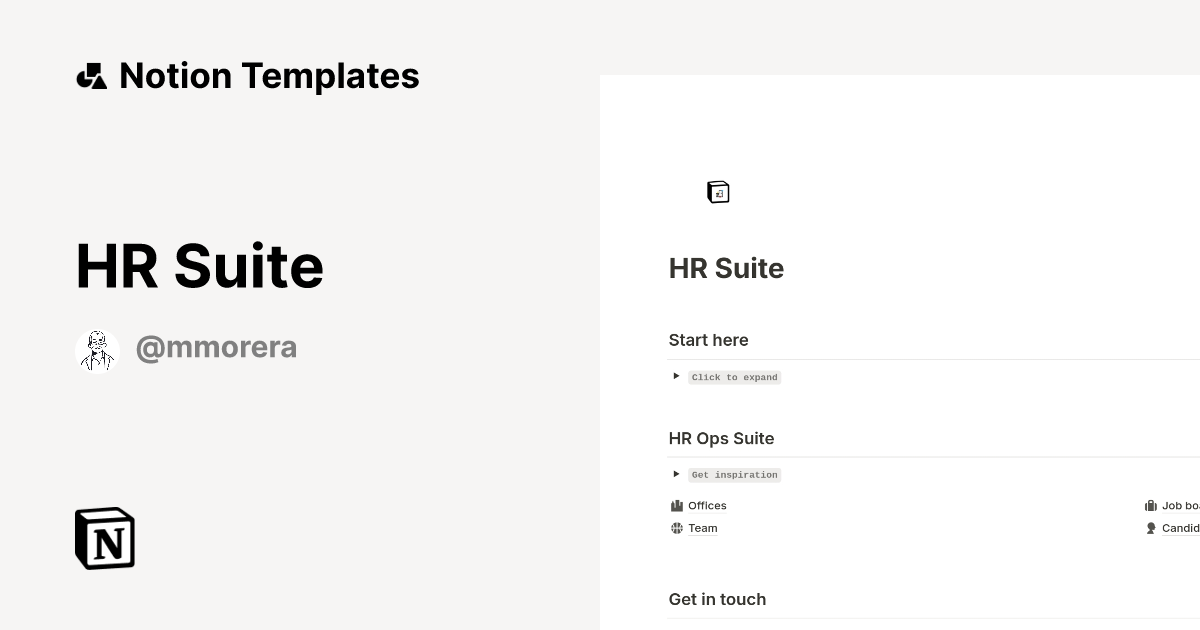 HR Suite Template by Mariano Morera | Notion Marketplace