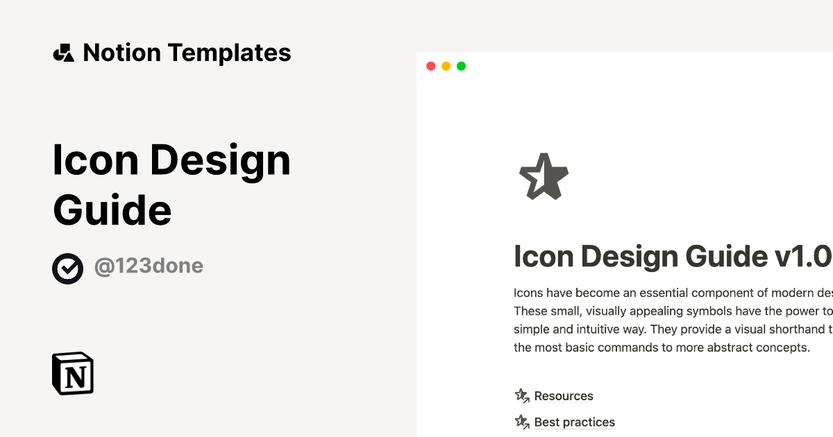 Icon Design Guide Template | Notion Marketplace