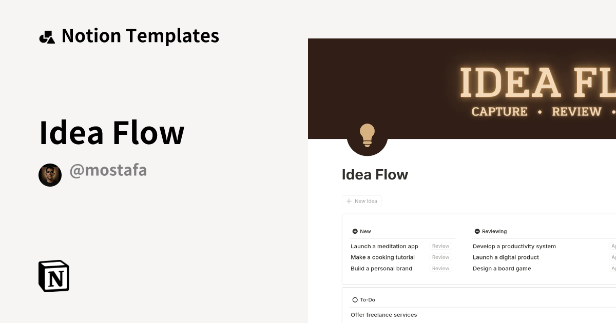 Idea Flow Template | Notion Marketplace